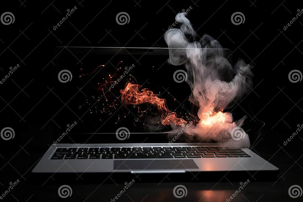 Dramatic Scene of Computer Components Undergoing Intense Overclocking ...