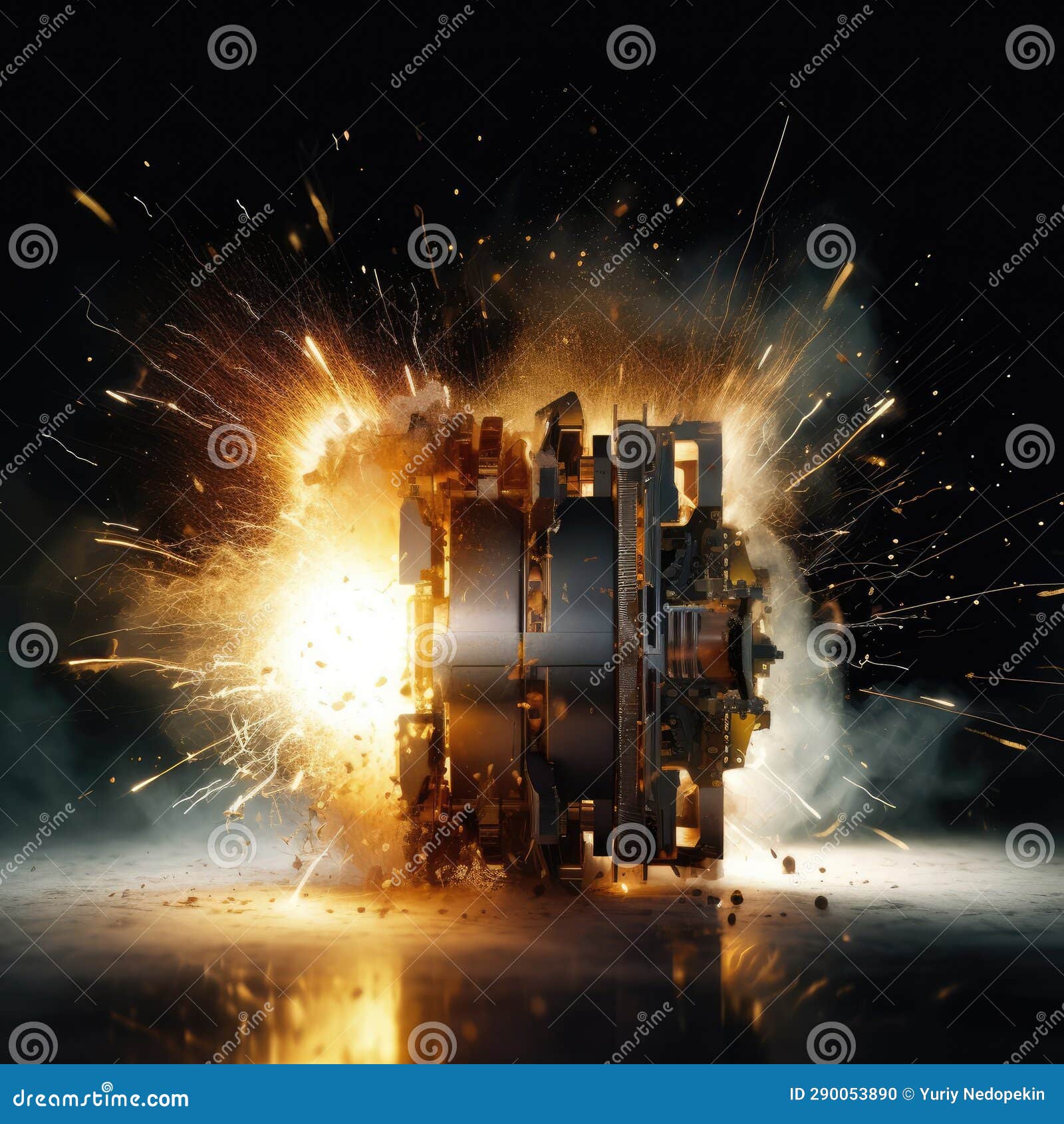 Dramatic Scene of Computer Components Undergoing Intense Overclocking ...