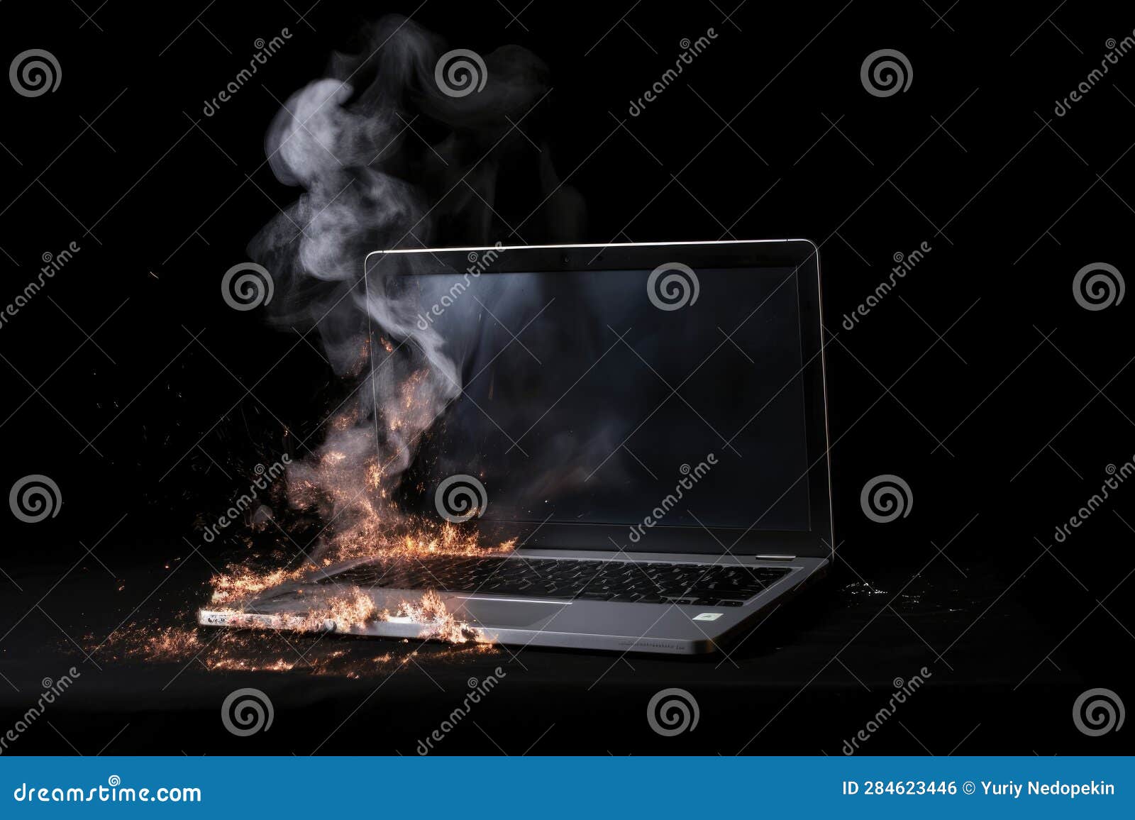 Dramatic Scene of Computer Components Undergoing Intense Overclocking ...