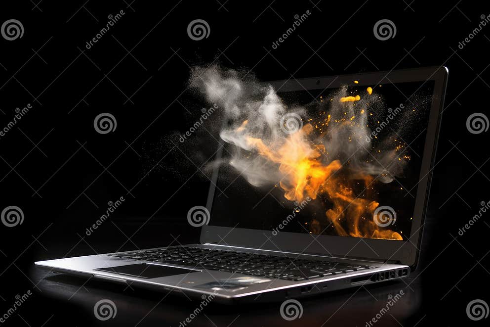 Dramatic Scene of Computer Components Undergoing Intense Overclocking ...