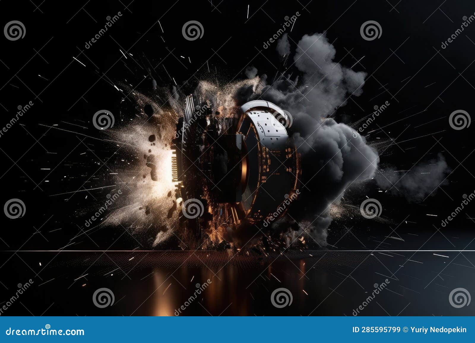 Dramatic Scene of Computer Components Undergoing Intense Overclocking ...