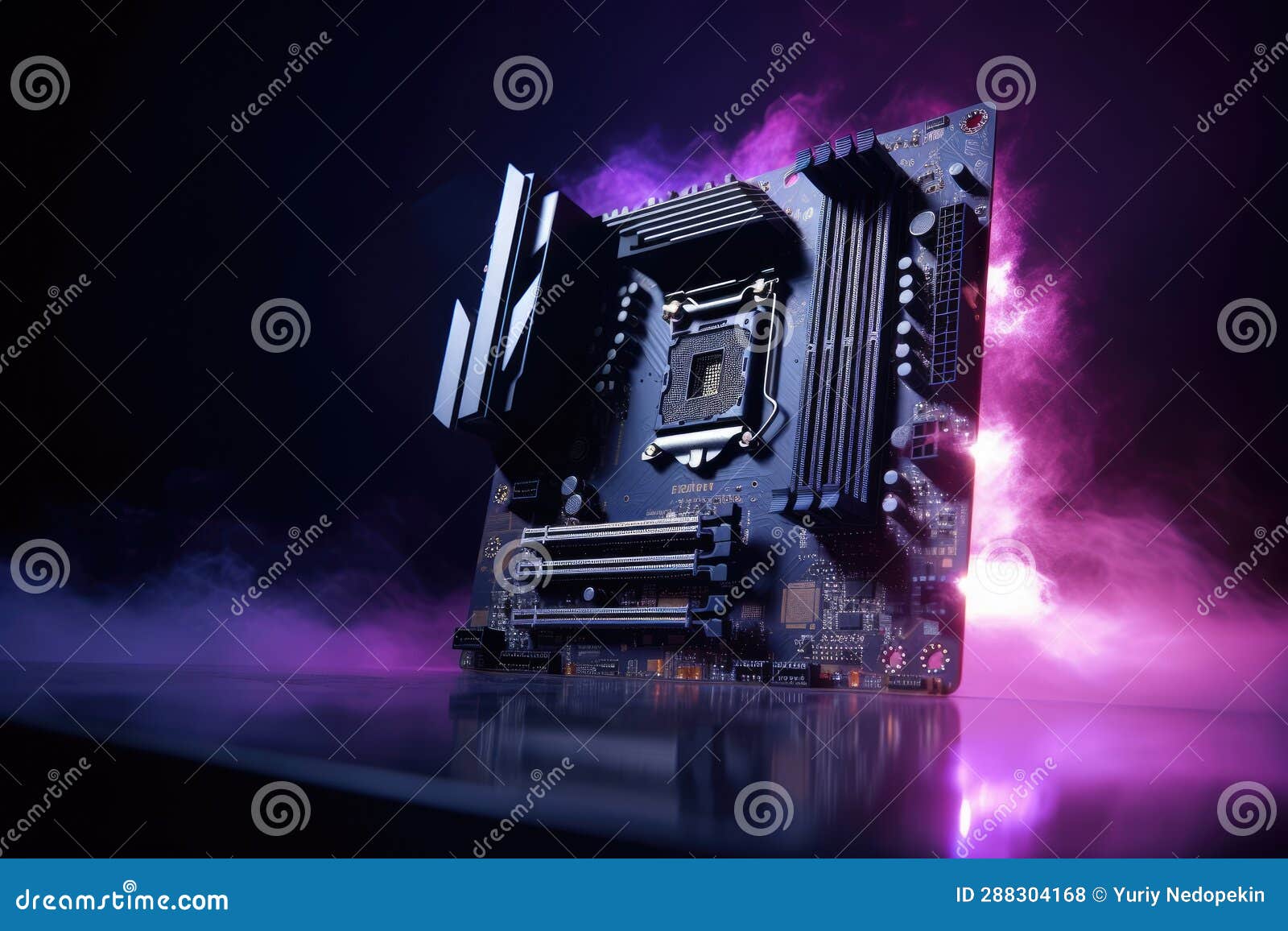 Dramatic Scene of Computer Components Undergoing Intense Overclocking ...