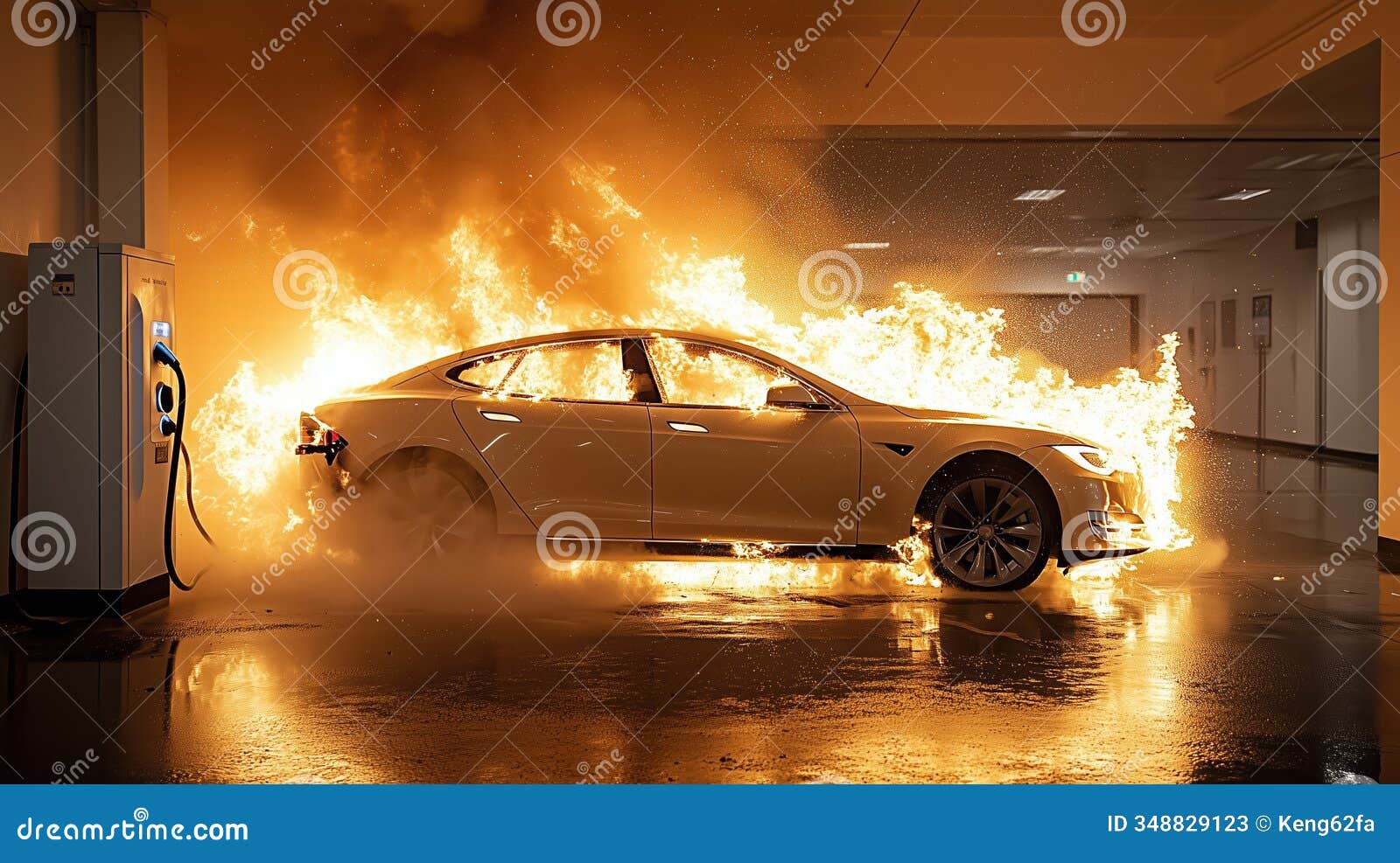 Dramatic Scene Of Crowd Fleeing Explosion In Urban Setting, Chaos And ...