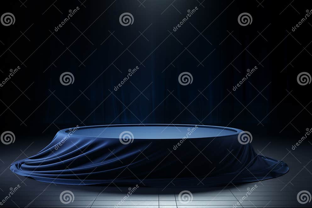 A Dramatic Scene Featuring an Object Covered with a Dark Cloth ...