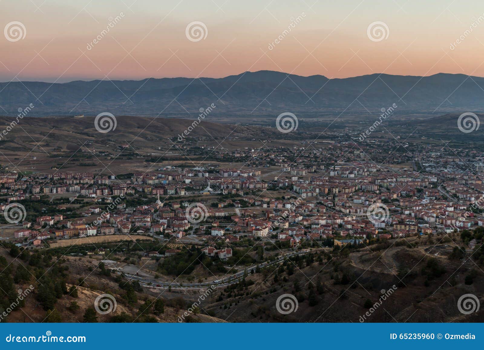 Dramatic Scenery of the Elazig City at Sunset Stock Photo - Image of ...
