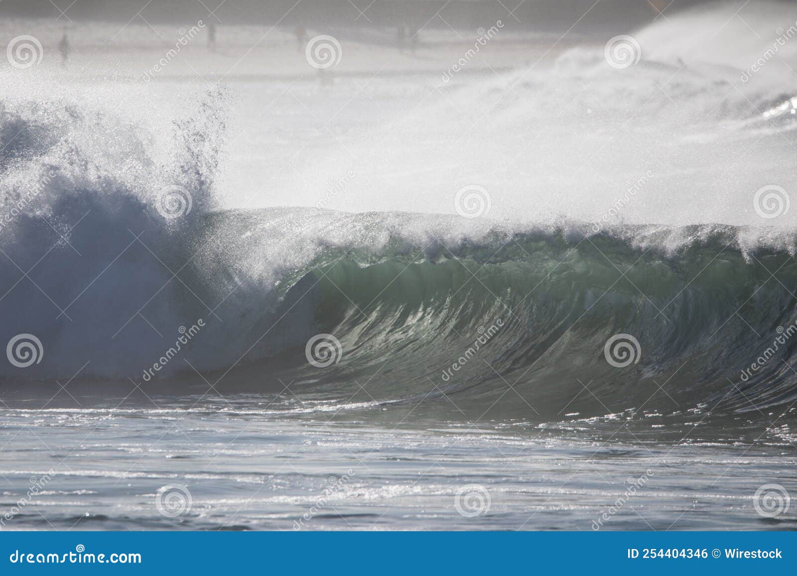 Dramatic Scenery with Foamy High Waves Splashing in the Sea Stock Photo ...