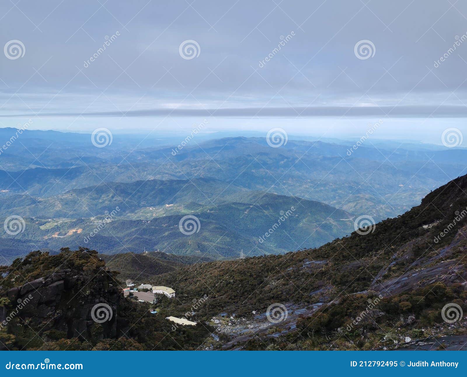 Dramatic Scenery from Top of the Mountain. Stock Image - Image of ...