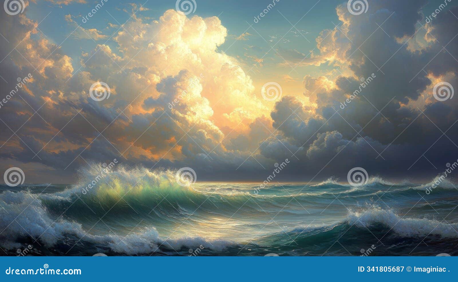 Dramatic Seascape With Cliffs And Waves Stock Photo | CartoonDealer.com #343235568