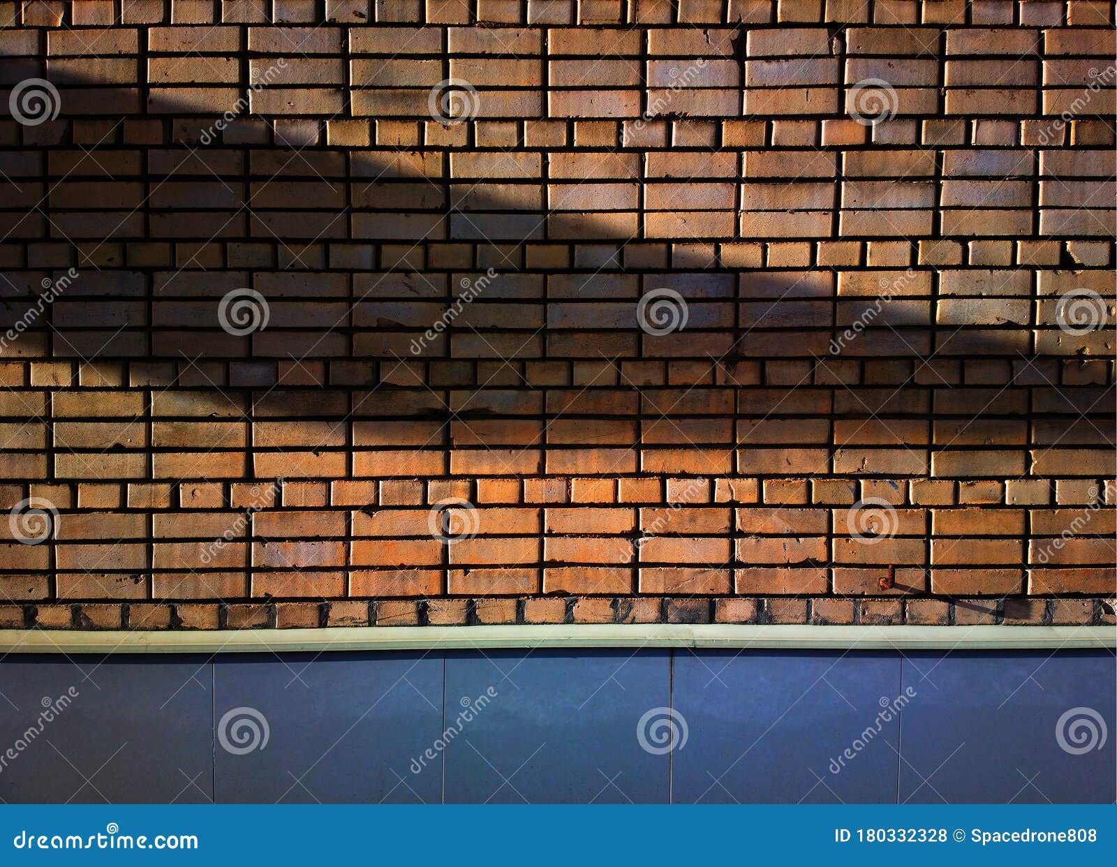 Dramatic Shadow on Street Brick Wall Backdrop Stock Photo - Image of ...