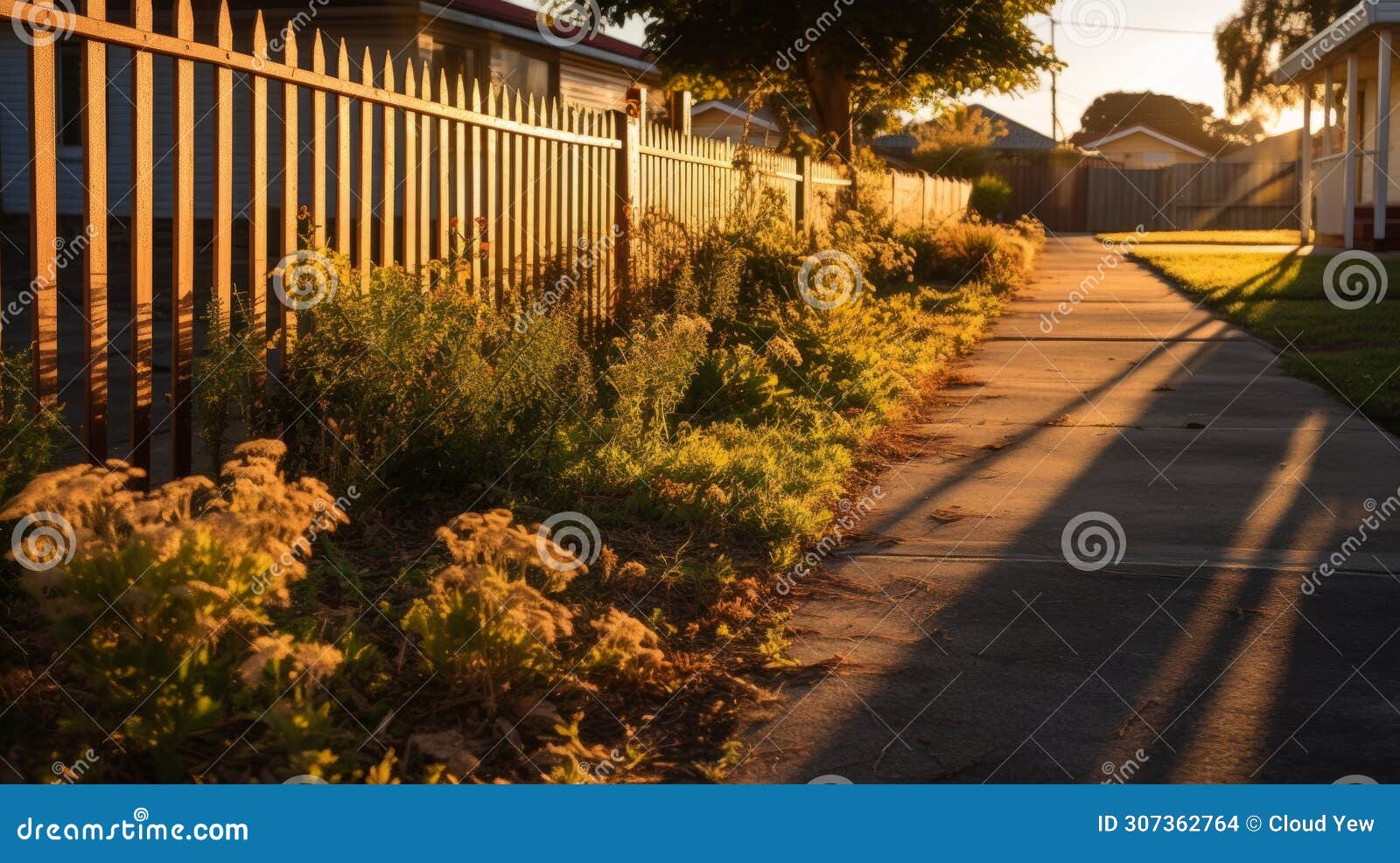 The Dramatic Shadows Cast by Golden Hour Light Stock Illustration ...