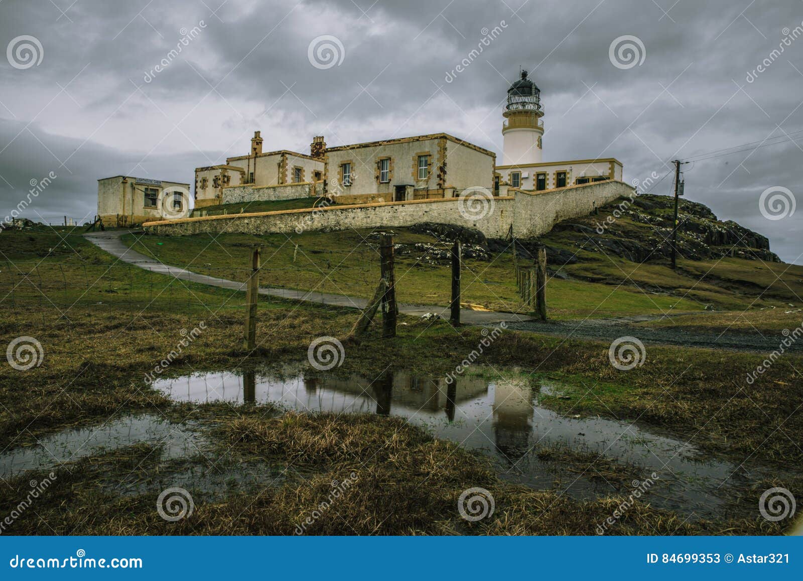 Dramatic Shot of Neist Point Lighthouse in Skye Stock Image - Image of ...