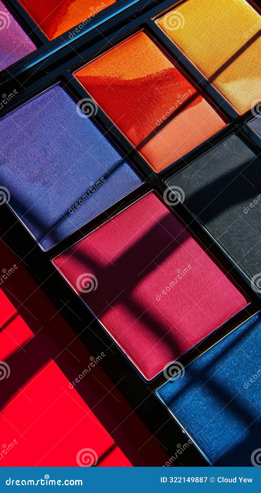 Dramatic Silhouette of an Eyeshadow Palette Featuring Bold, Dramatic ...