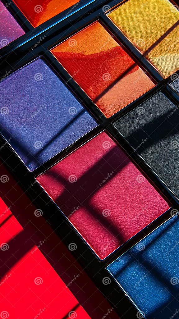 Dramatic Silhouette of an Eyeshadow Palette Featuring Bold, Dramatic ...