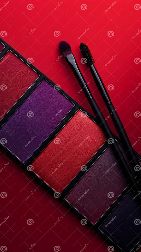 Dramatic Silhouette of an Eyeshadow Palette Featuring Bold, Dramatic ...