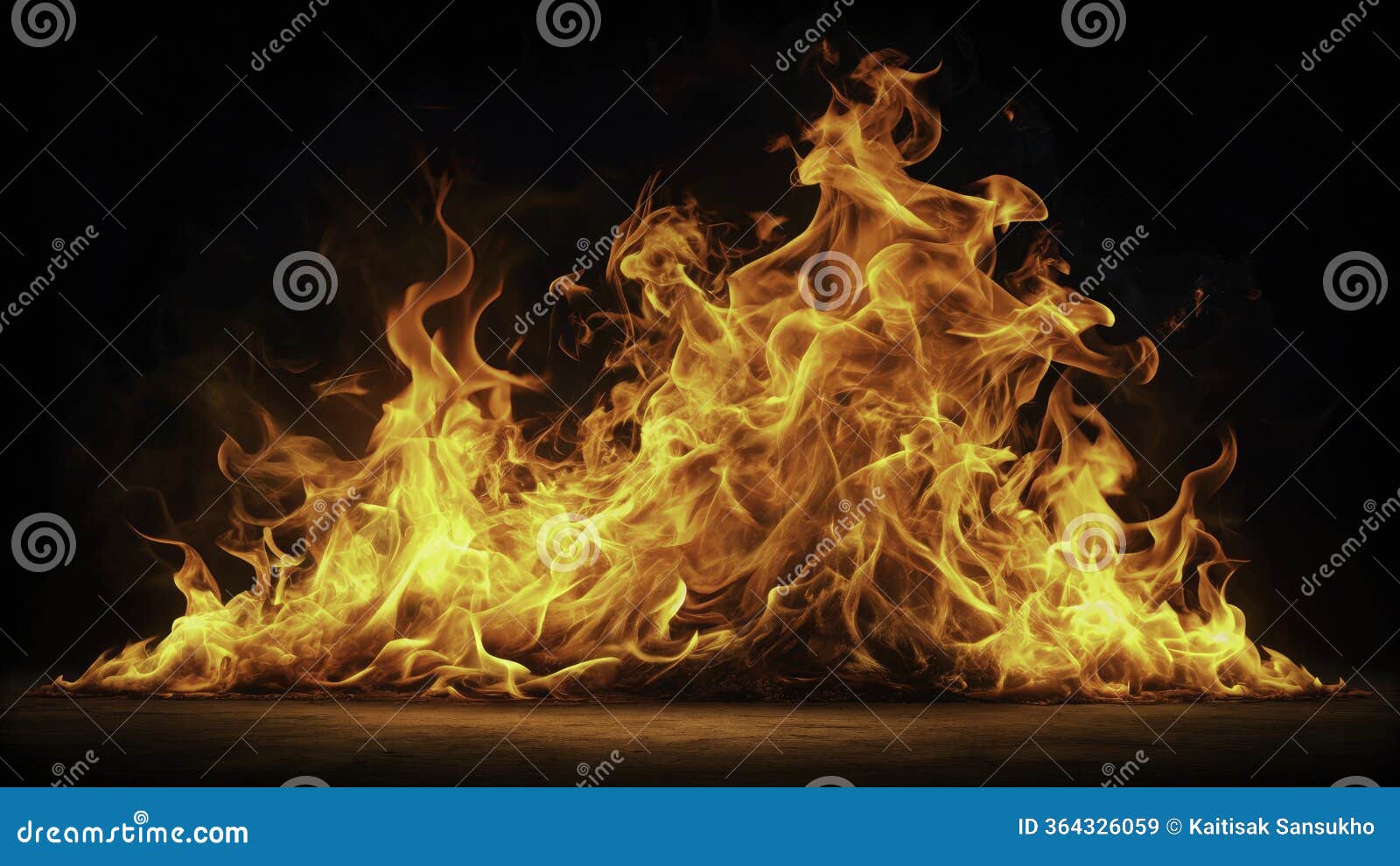 Burning Inferno Engulfs Structure As Flames Dance Within Stock ...