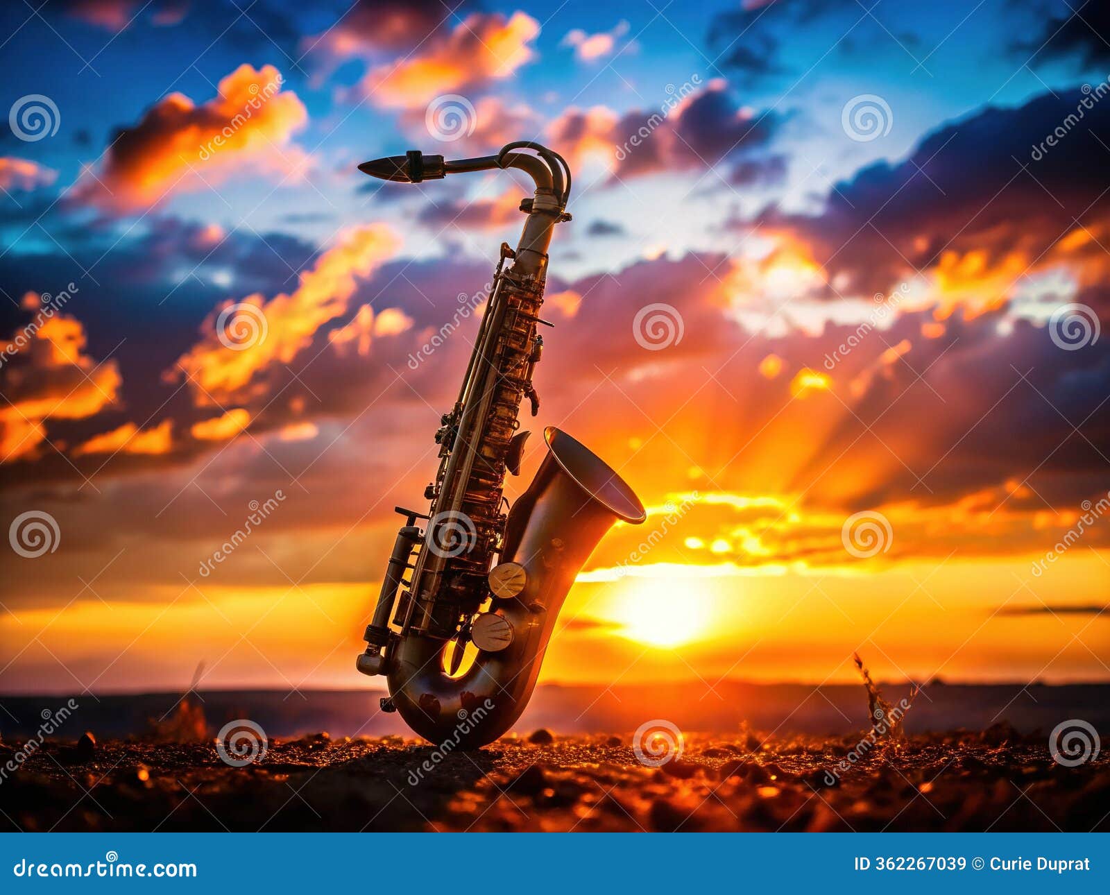 A Dramatic Silhouette of a Saxophonist at Sunset a Powerful and Elegant Musical Performance ...