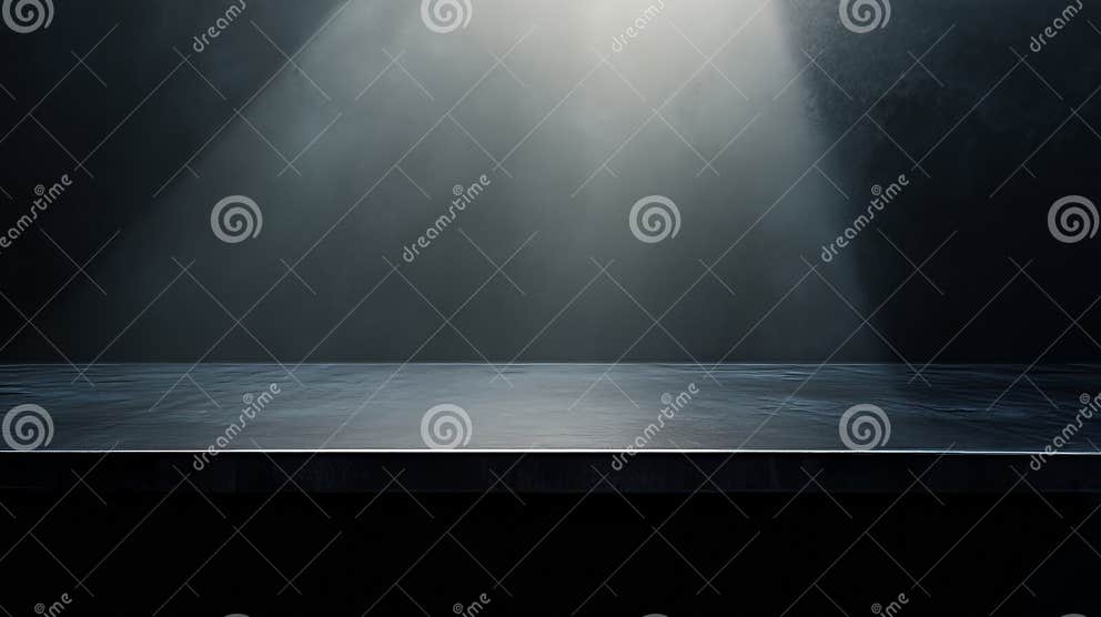 A Dramatic, Simple Matte Black Setting with a Spotlight for Luxury Item ...