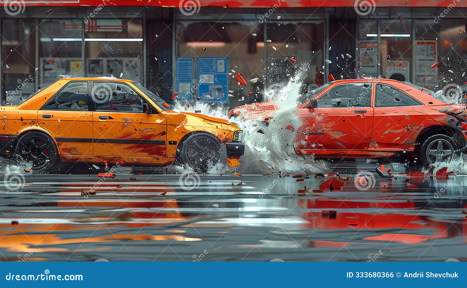 Dramatic Simulation of Front End Collision between Two Cars in ...
