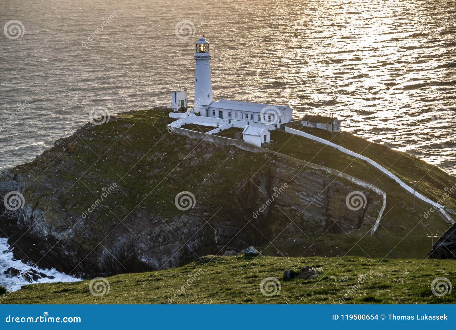 Dramatic Sky Above the Historic South Stack Lighthouse - Isle of ...