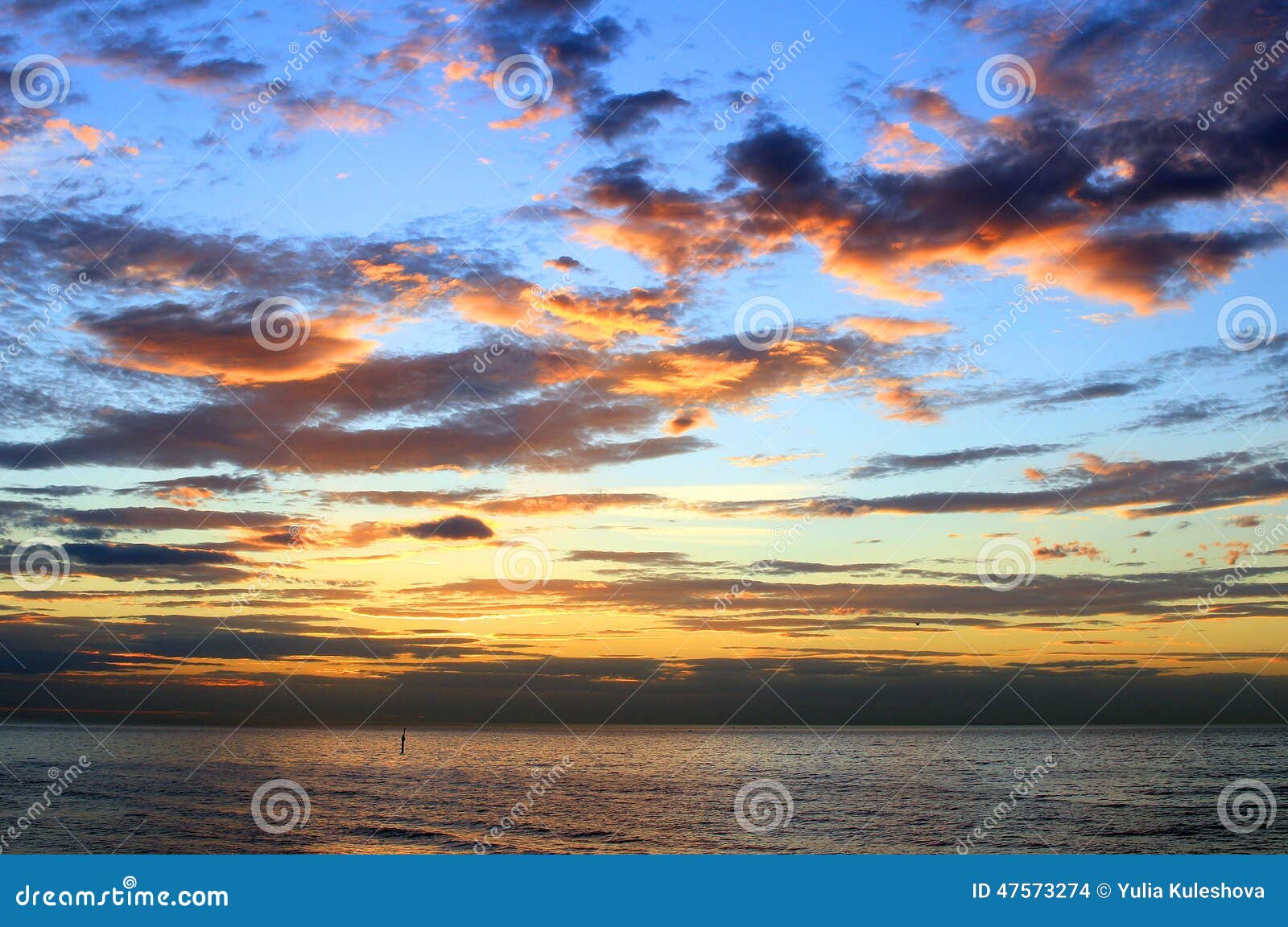 Dramatic sky above the sea stock photo. Image of landscape - 47573274