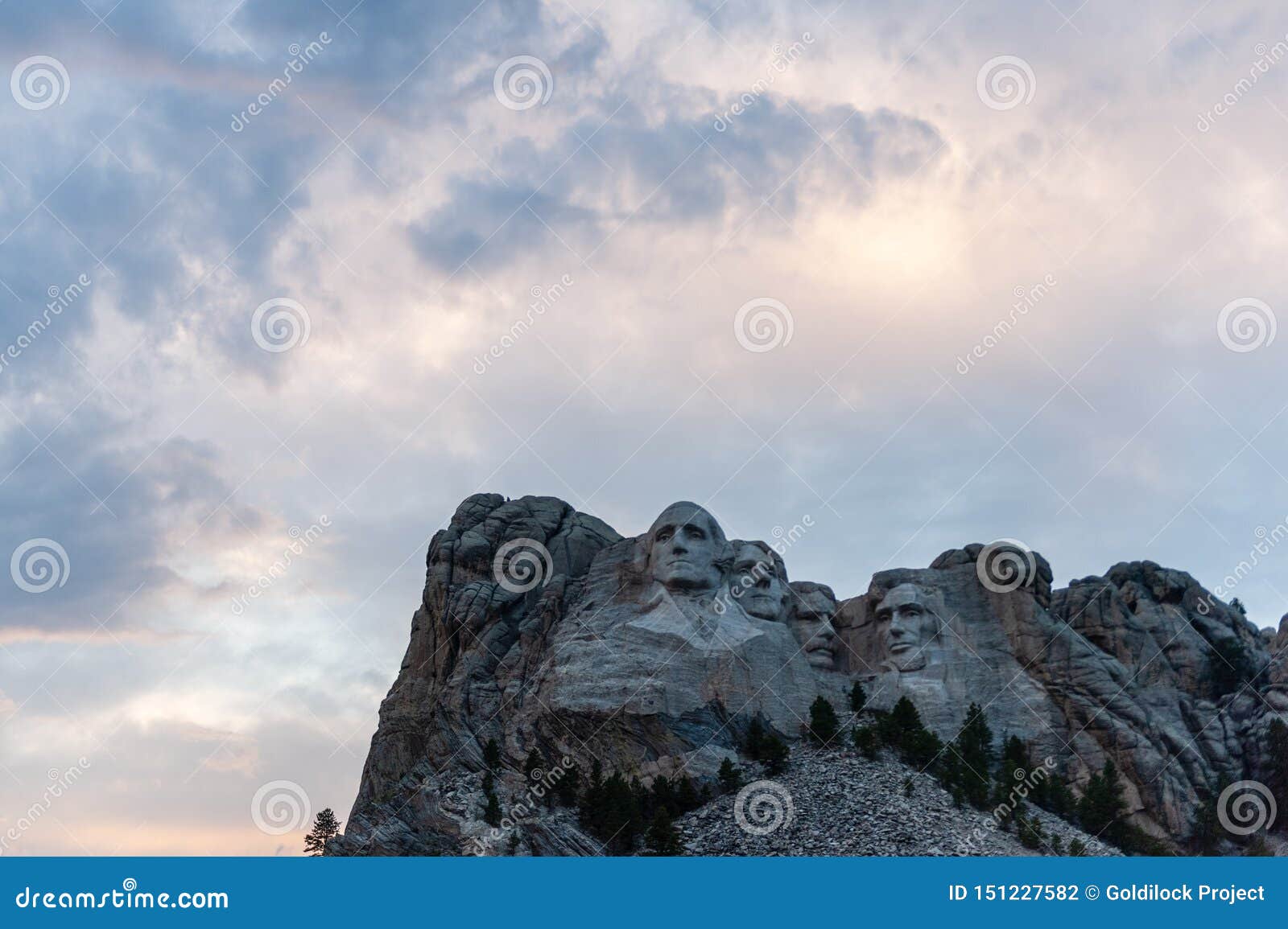 A Dramatic Sky Behind Mount Rushmore Stock Photo - Image of mountain ...
