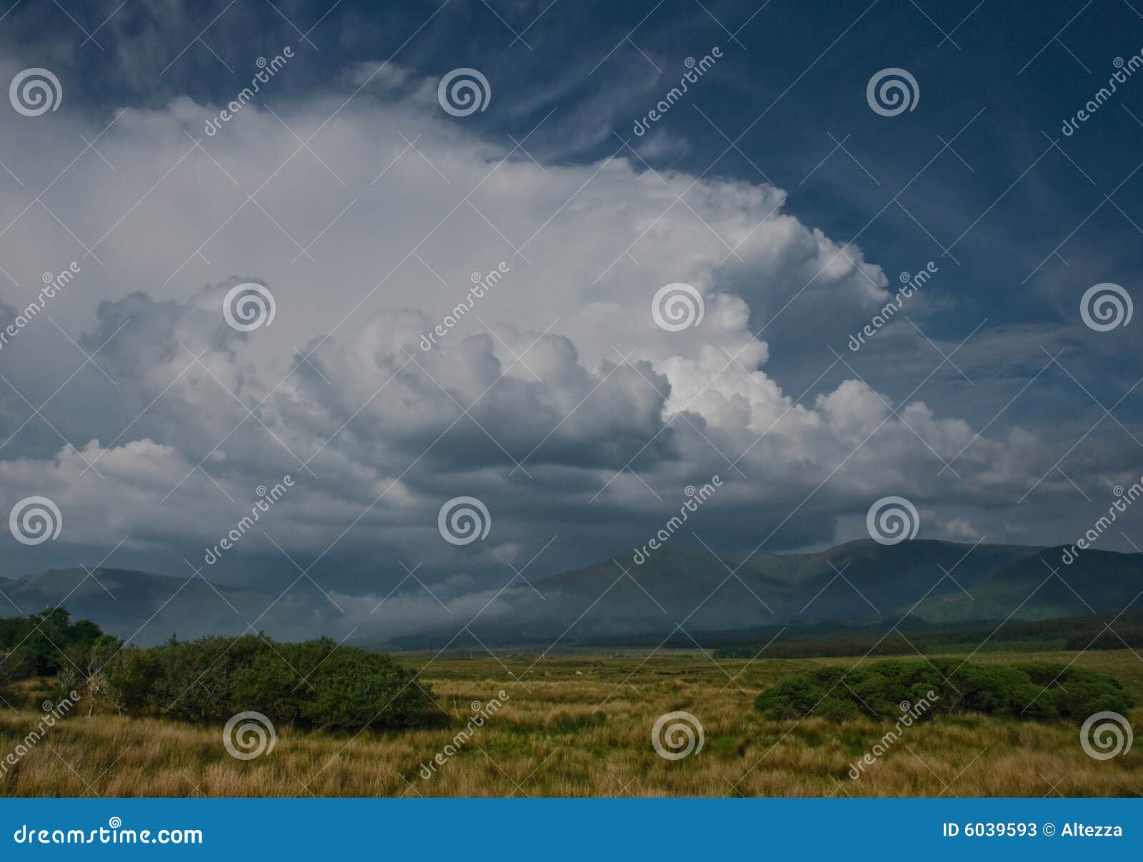 Dramatic Sky, Connemara, Ireland Stock Image - Image of meadow, peace ...