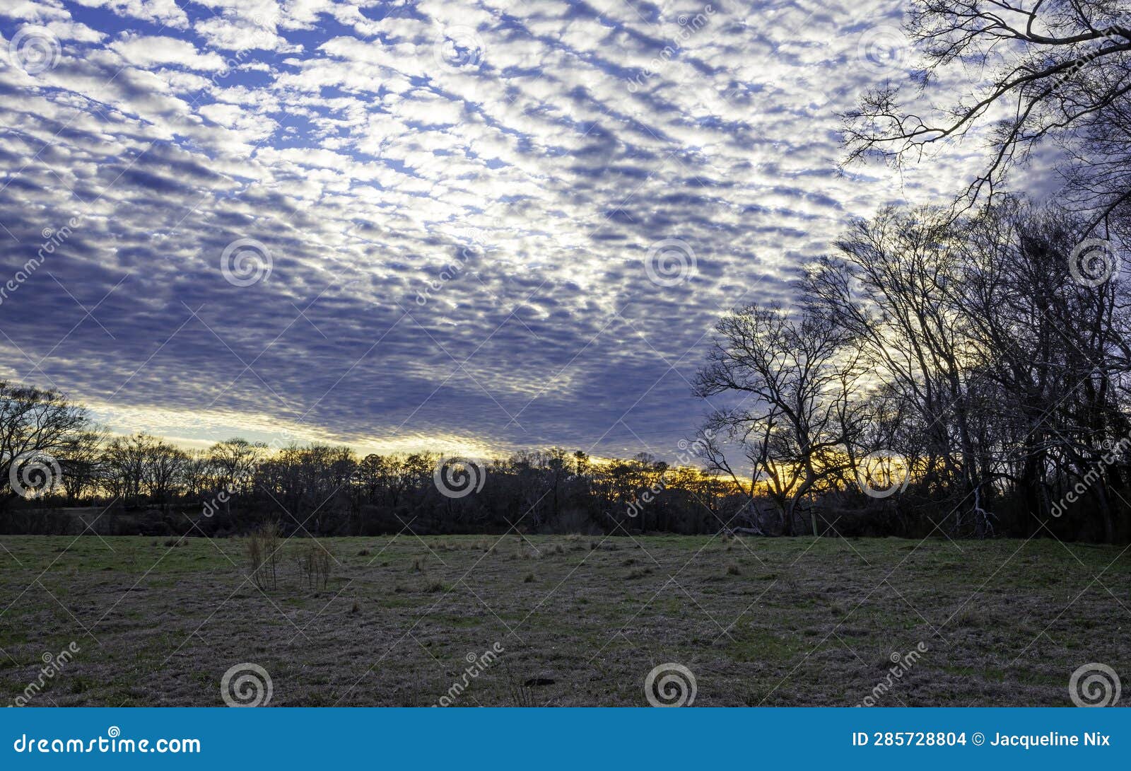 Dramatic Sky Country Landscape in Rural Alabama Stock Photo - Image of ...