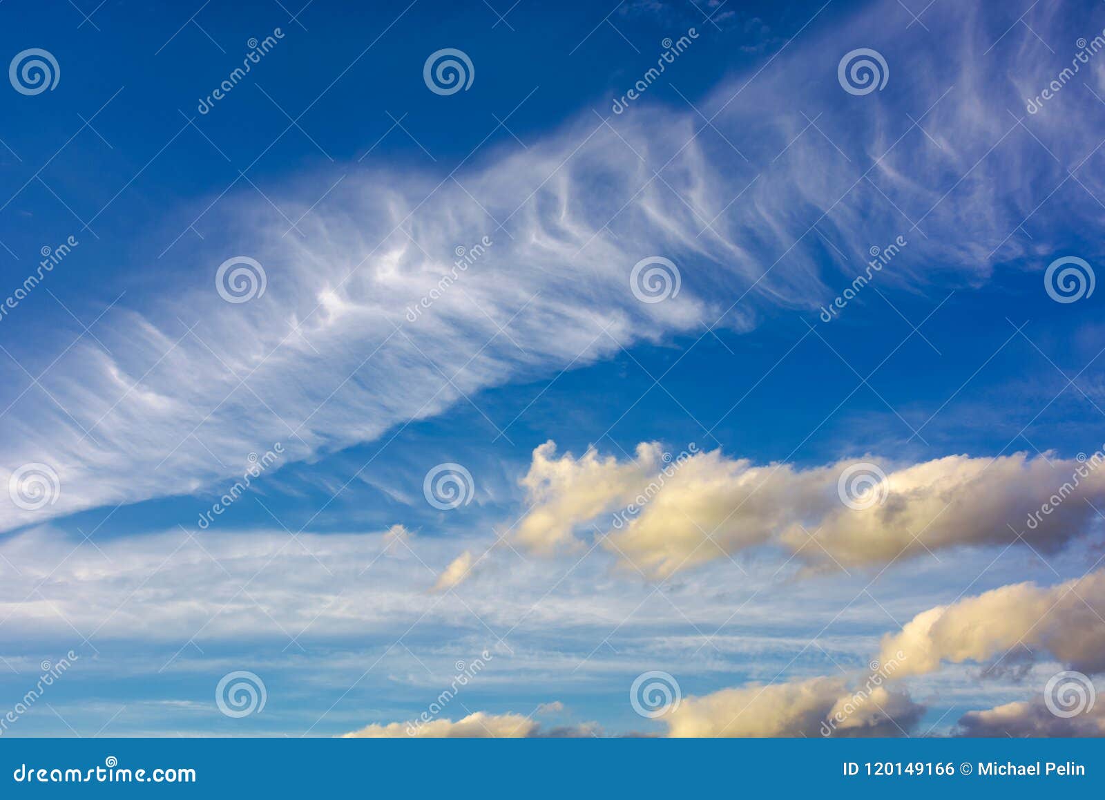 Dramatic Sky with Dynamic Cloud Arrangement Stock Photo - Image of blue ...
