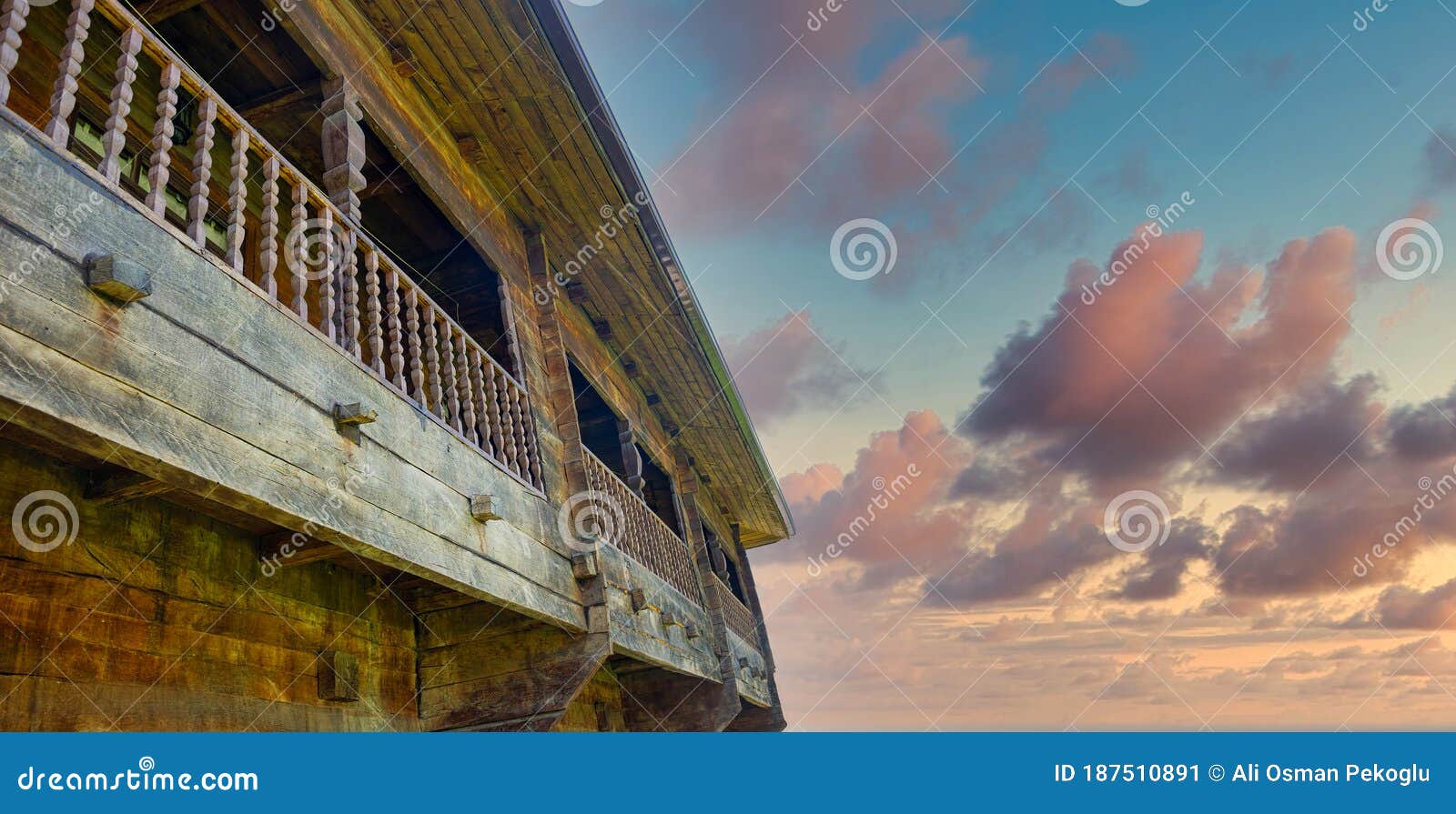 Dramatic Sky and a Historic Old Mansion Stock Image - Image of nature ...