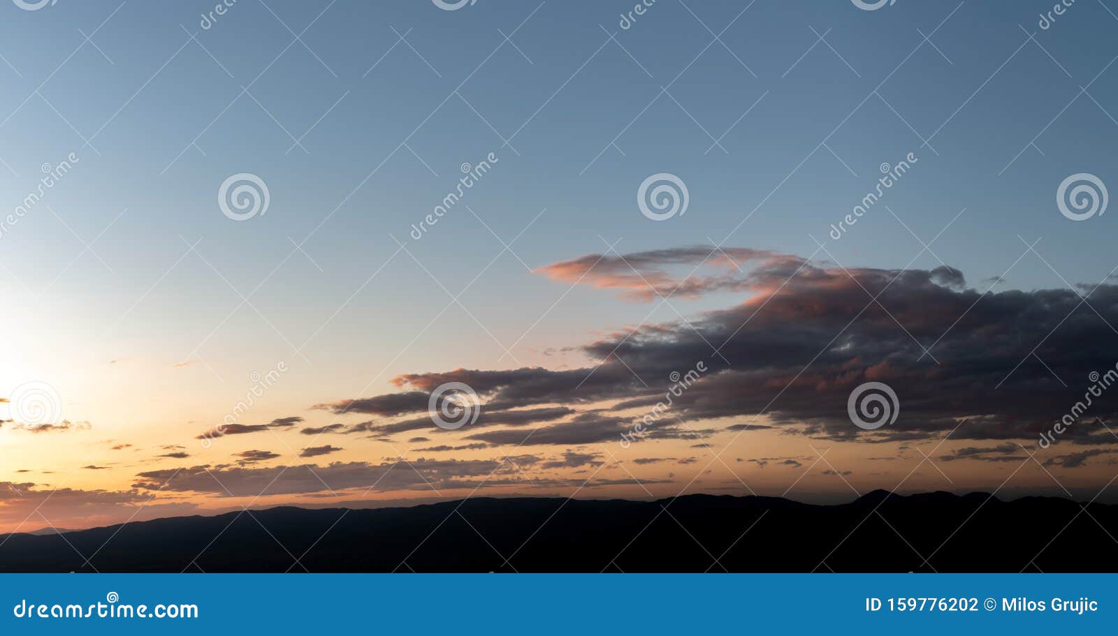Dramatic Sky Just after Sunset Stock Photo - Image of colors ...
