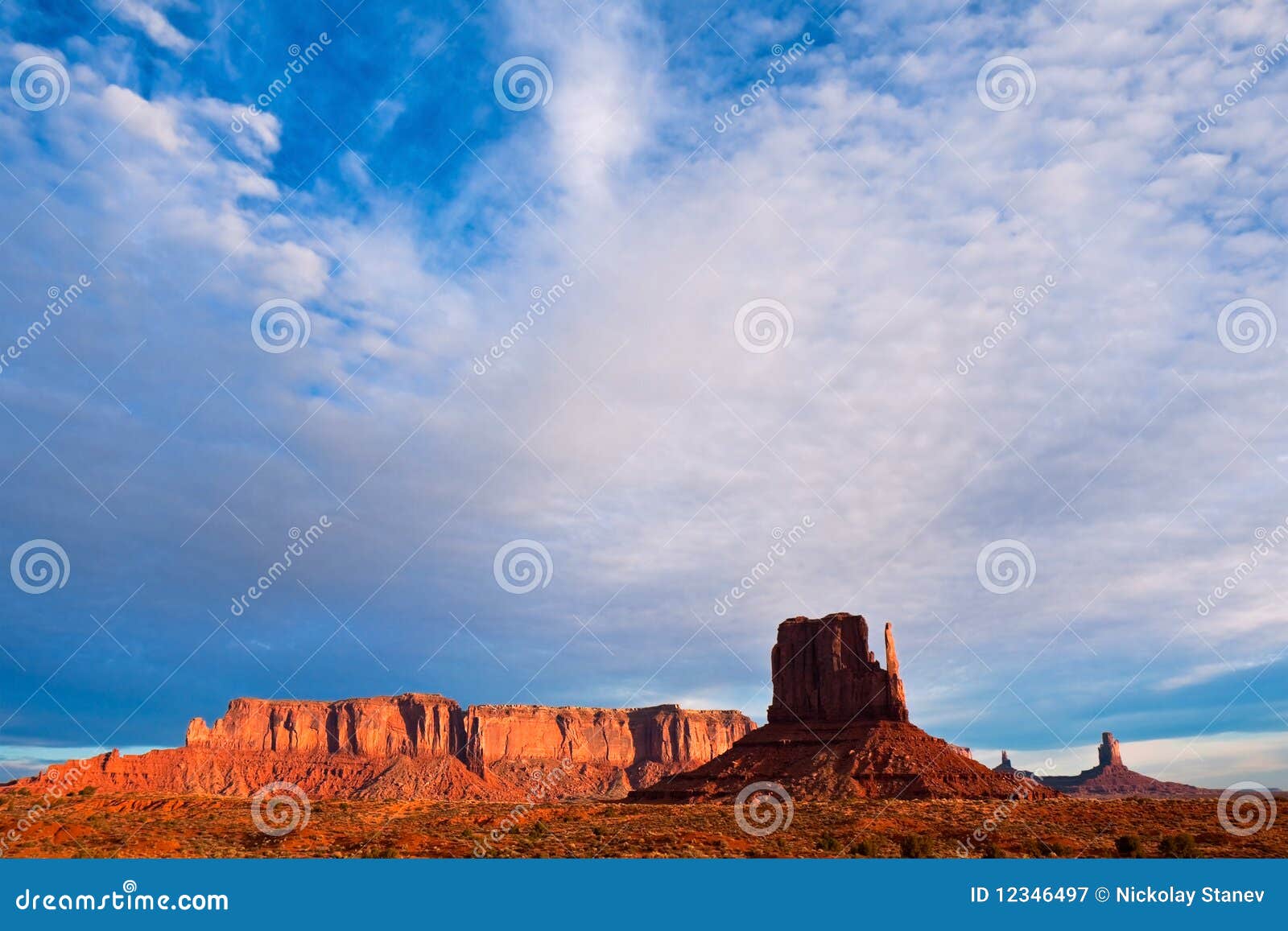 Dramatic Sky Over Monument Valley Stock Image - Image of blue, bush ...