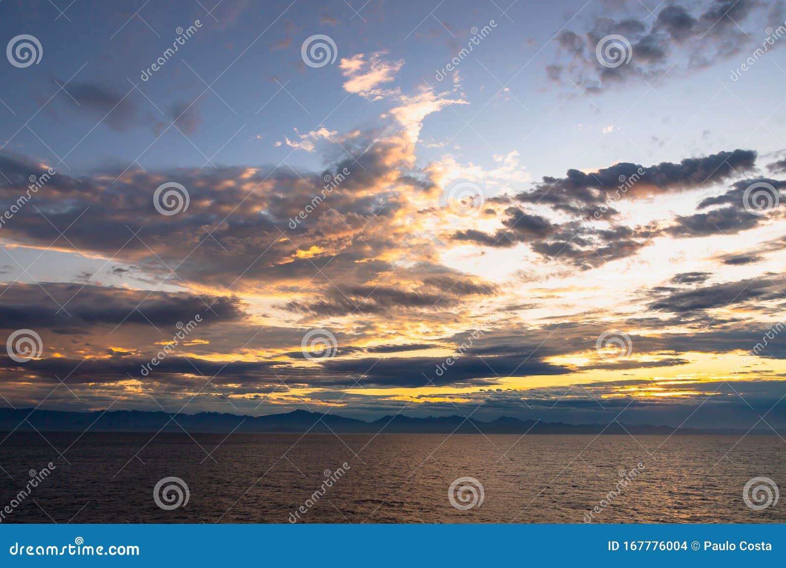 Dramatic Sky Over the Ocean Stock Photo - Image of dusk, destination ...
