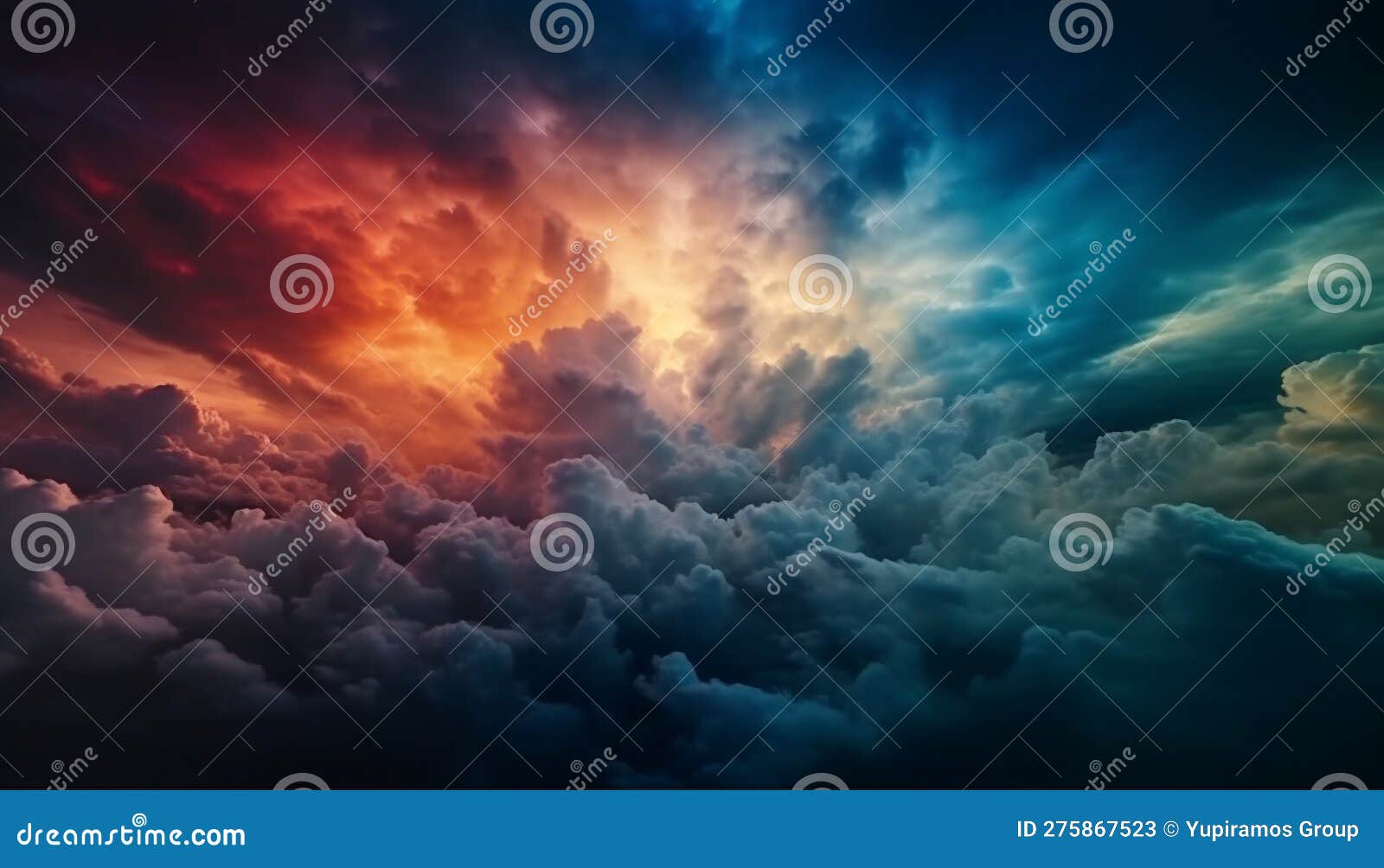 Dramatic Sky Over Tranquil Scene at Dusk Generated by AI Stock ...