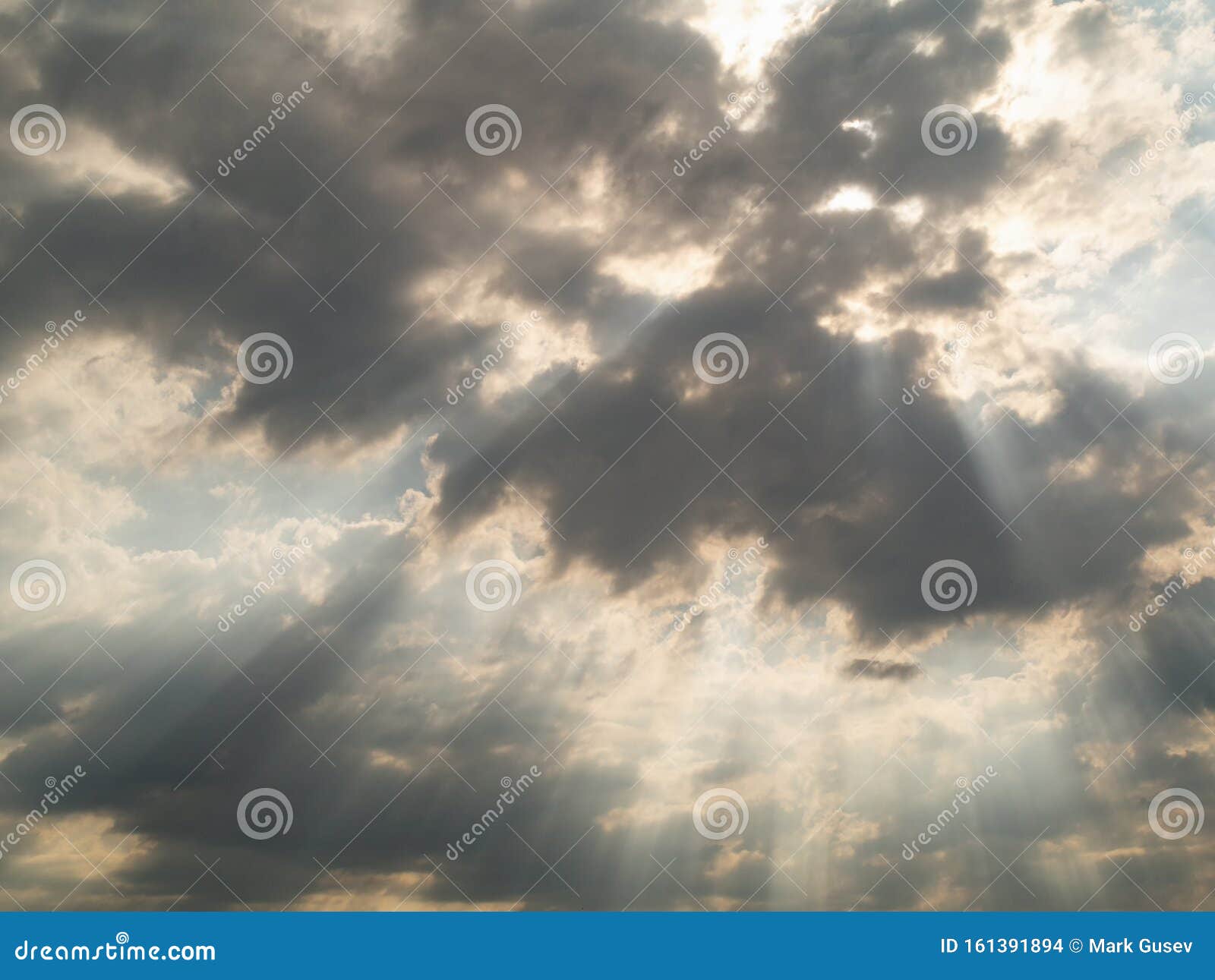 Dramatic Sky with Rays of Light Stock Photo - Image of dark ...