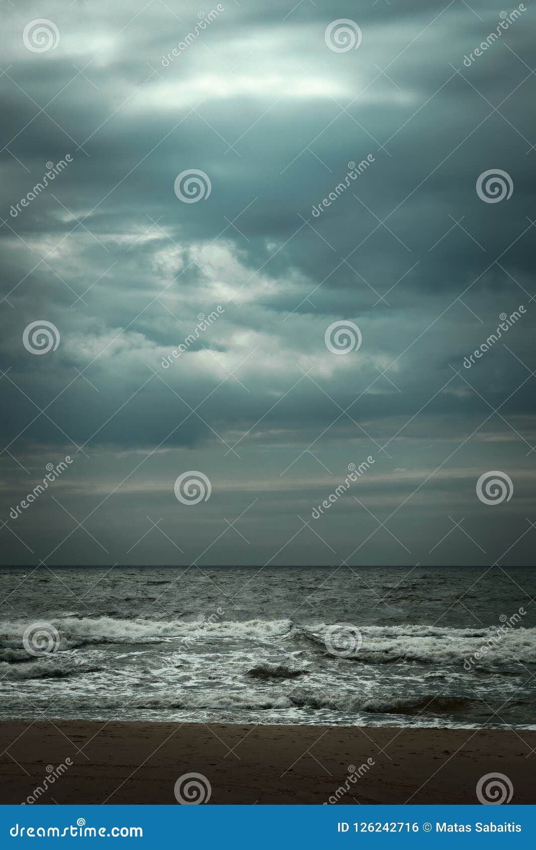 Dramatic sky with sea stock photo. Image of ocean, orange - 126242716