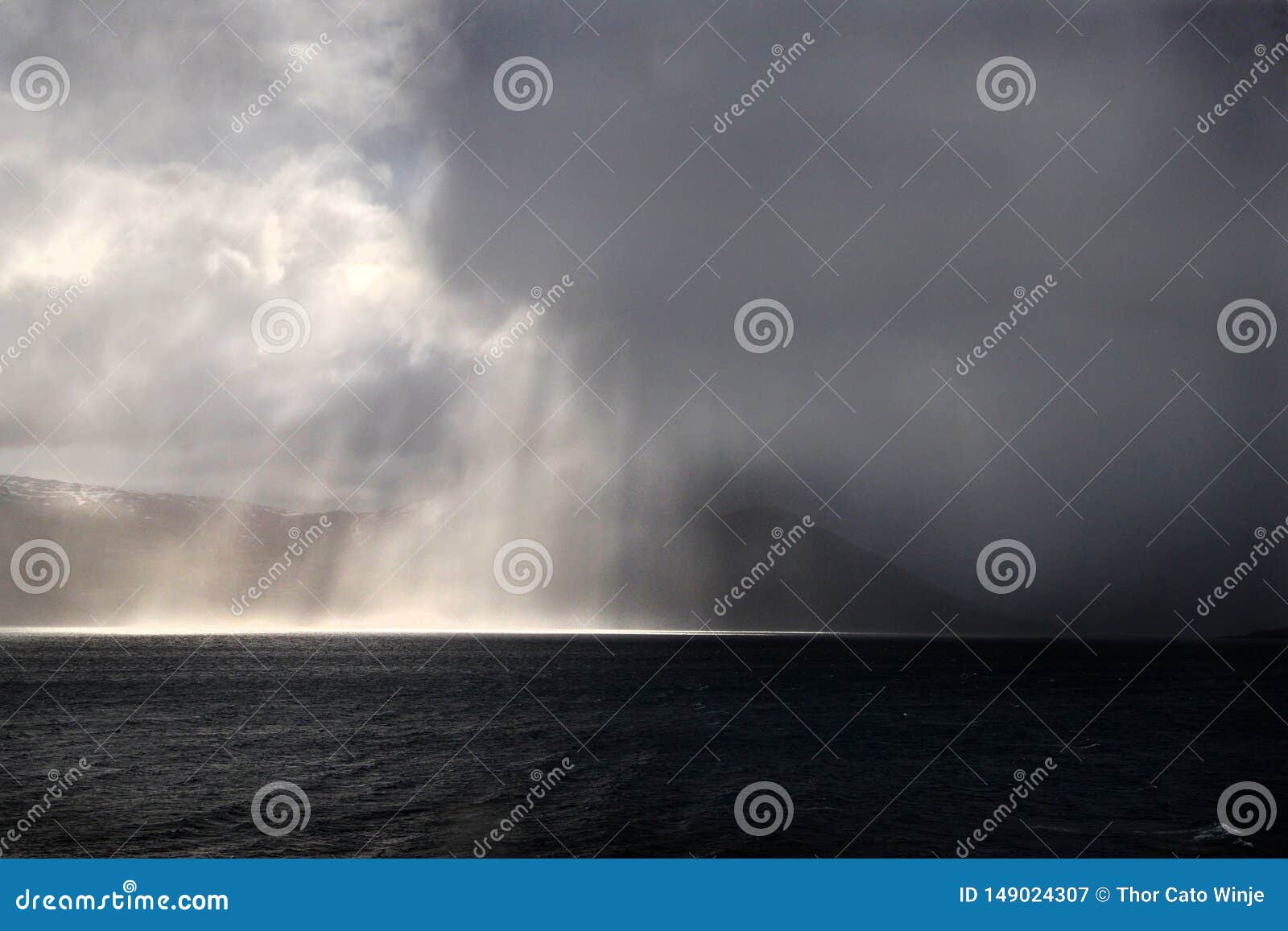 Dramatic Sky with Strong Contrasts during a Storm. Stock Image - Image ...