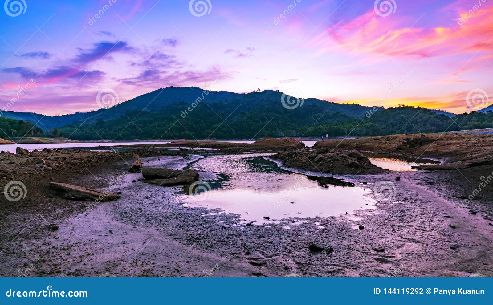 Dramatic Sky in Sunset Over Mountain Scenery Landscape Nature View ...