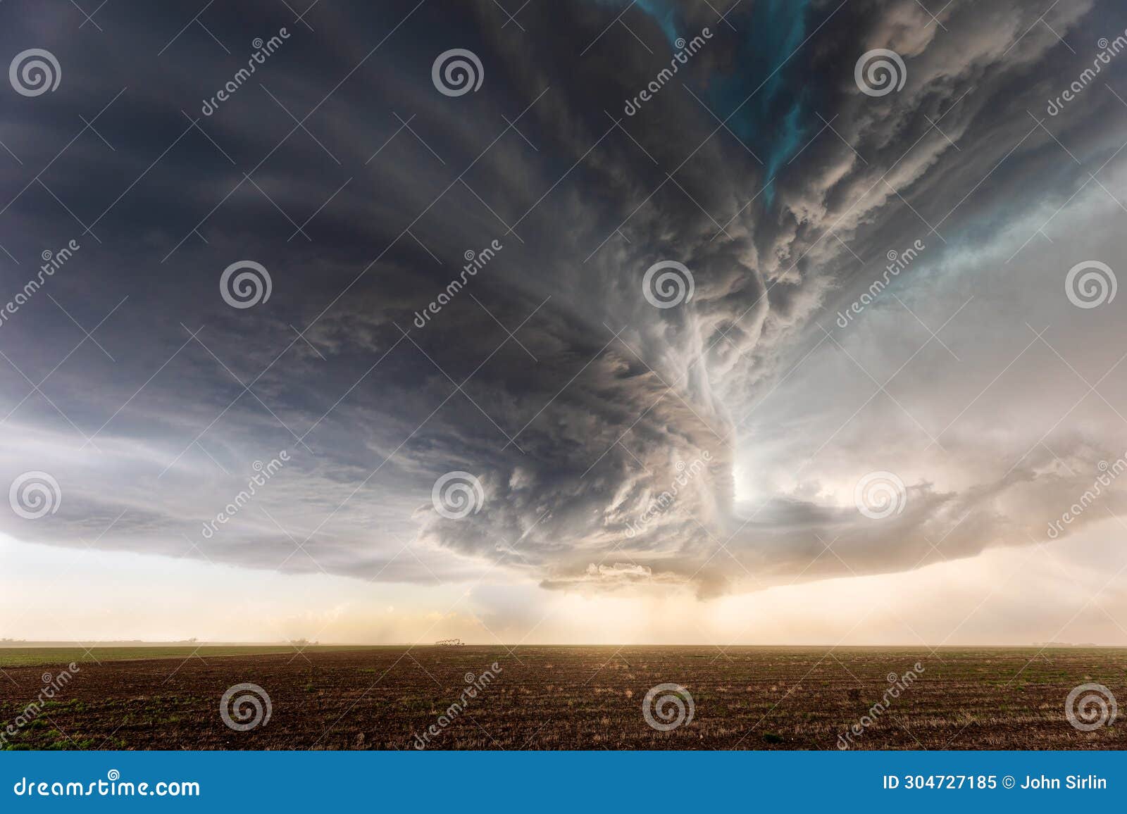 Dramatic Sky with Supercell Storm Clouds Stock Image - Image of risk ...