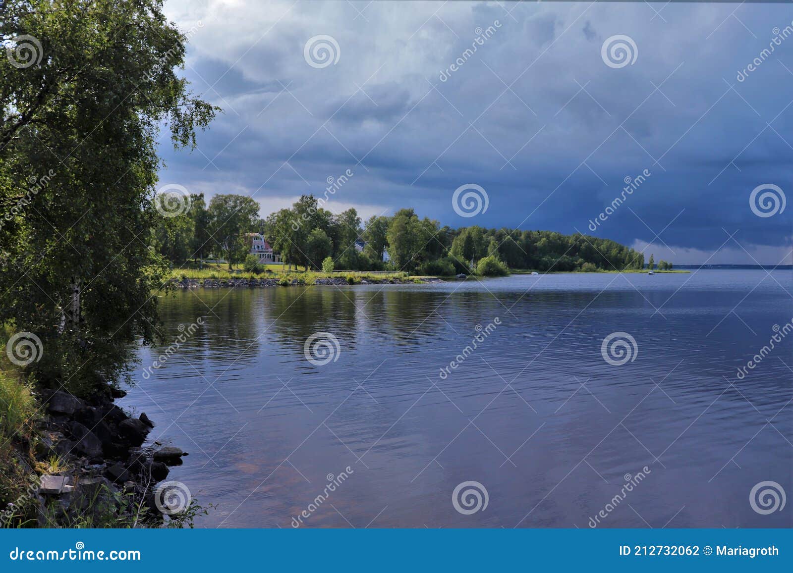 Dramatic Sky Over the Lule River Stock Photo - Image of europe, clouds ...