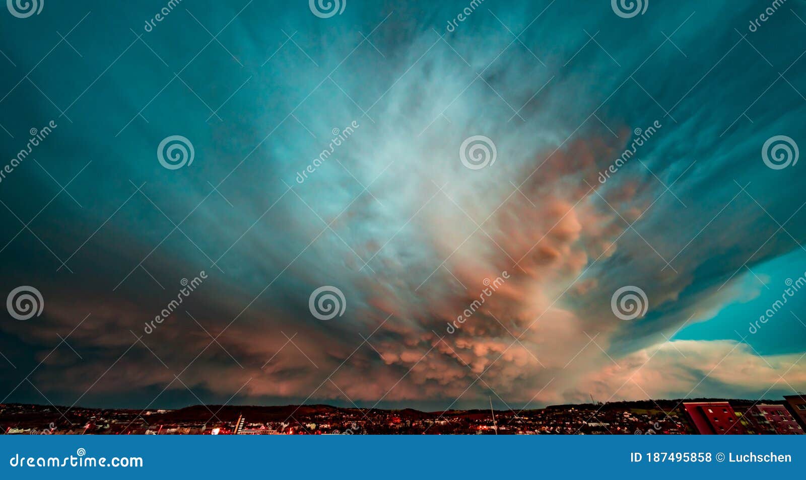 Dramatic Sky during a Thunderstorm Stock Photo - Image of heaven ...