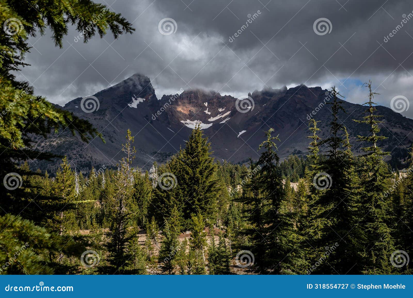 Dramatic Skyline Over Broken Top from the Broken Top Trail, Three ...