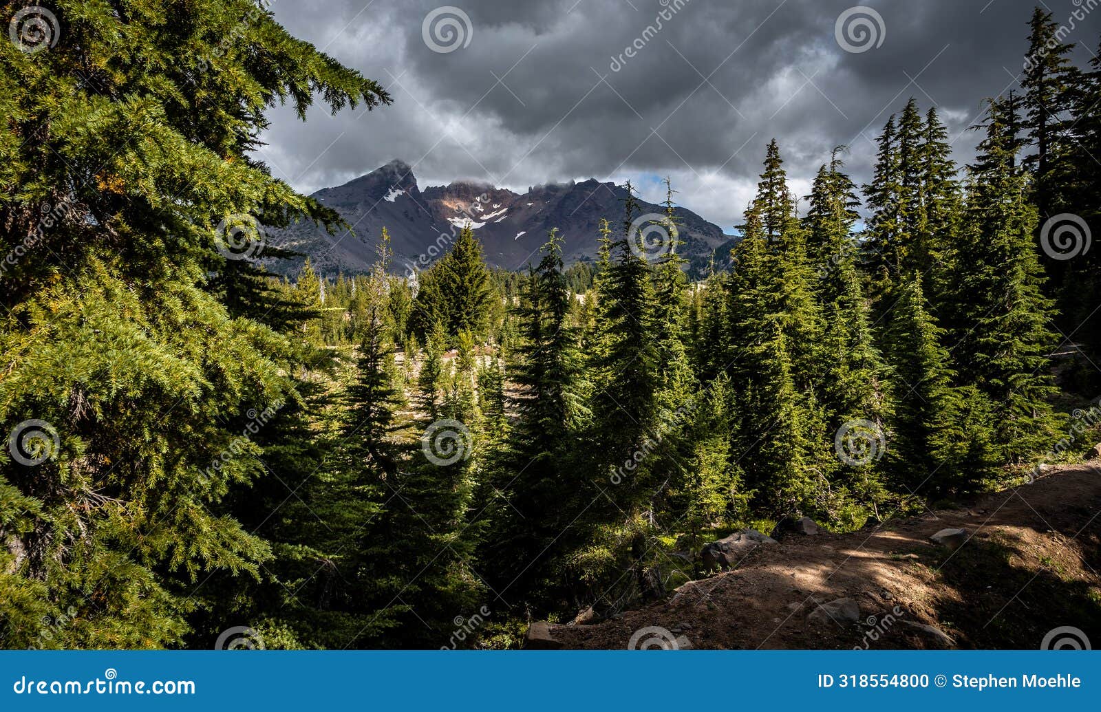 Dramatic Skyline Over Broken Top from the Broken Top Trail, Three ...