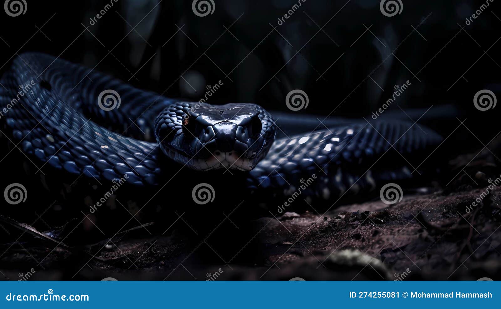 Dramatic Snake Bite, Made with Generative AI Stock Illustration ...
