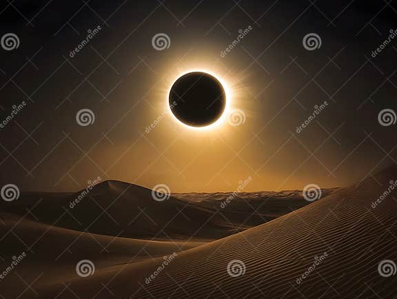 Dramatic Solar Eclipse Casting Sweeping Shadows Across Remote Desert ...