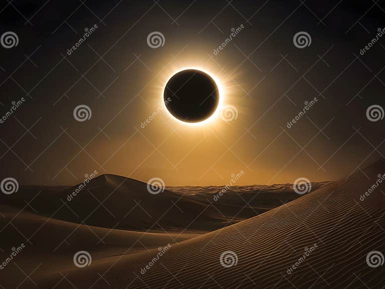 Dramatic Solar Eclipse Casting Sweeping Shadows Across Remote Desert ...