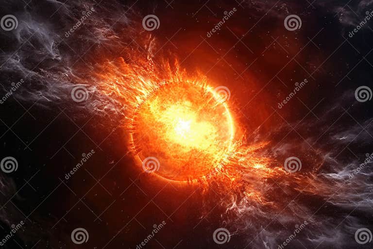 Dramatic Solar Flare Loop Extending from Suns Surface Stock Photo ...