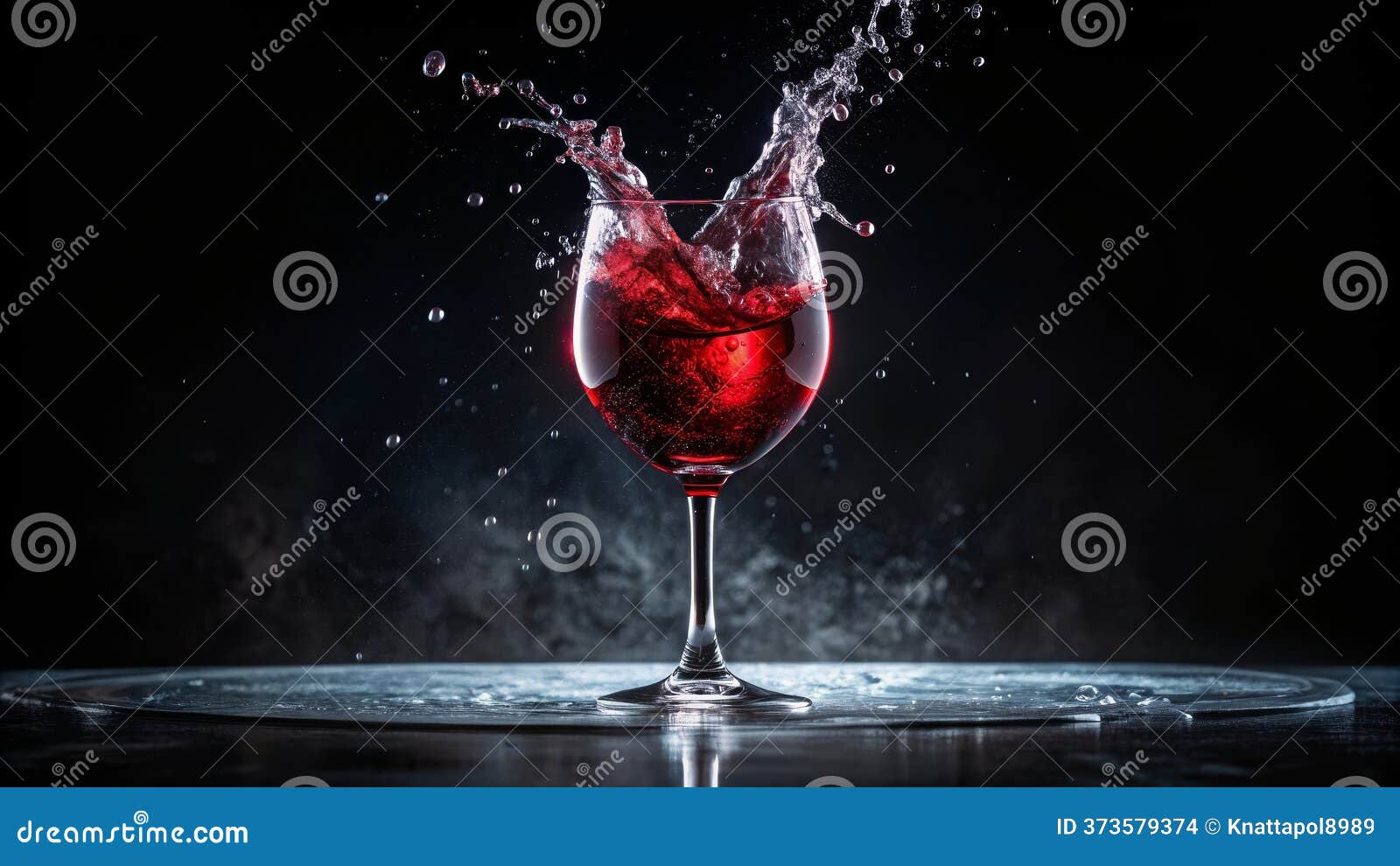 Dramatic Splash Of Liquid In Glass Bowl With Smoke Effect. Stock Image ...