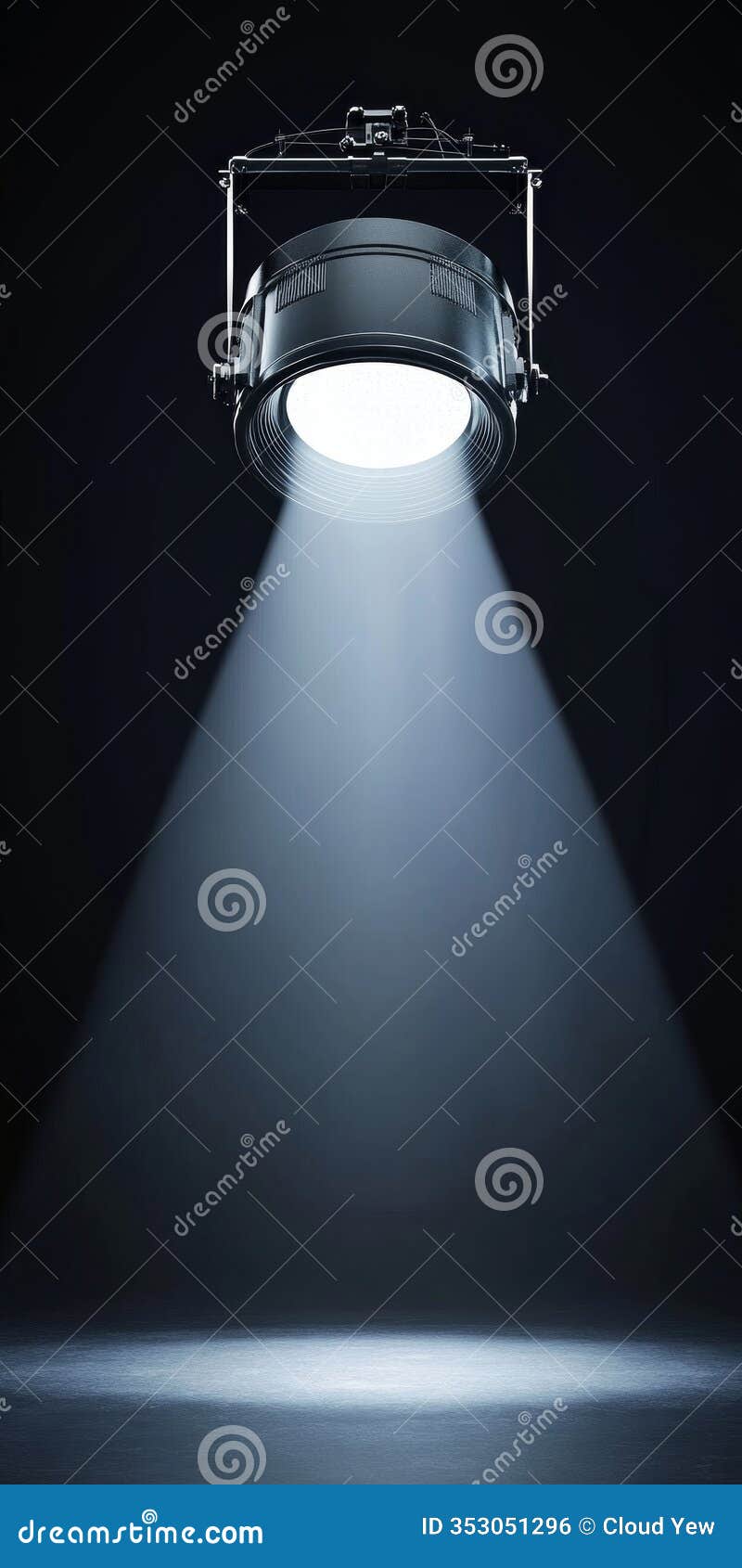 Dramatic Spotlight Illuminating Dark Stage Background in Studio Stock ...