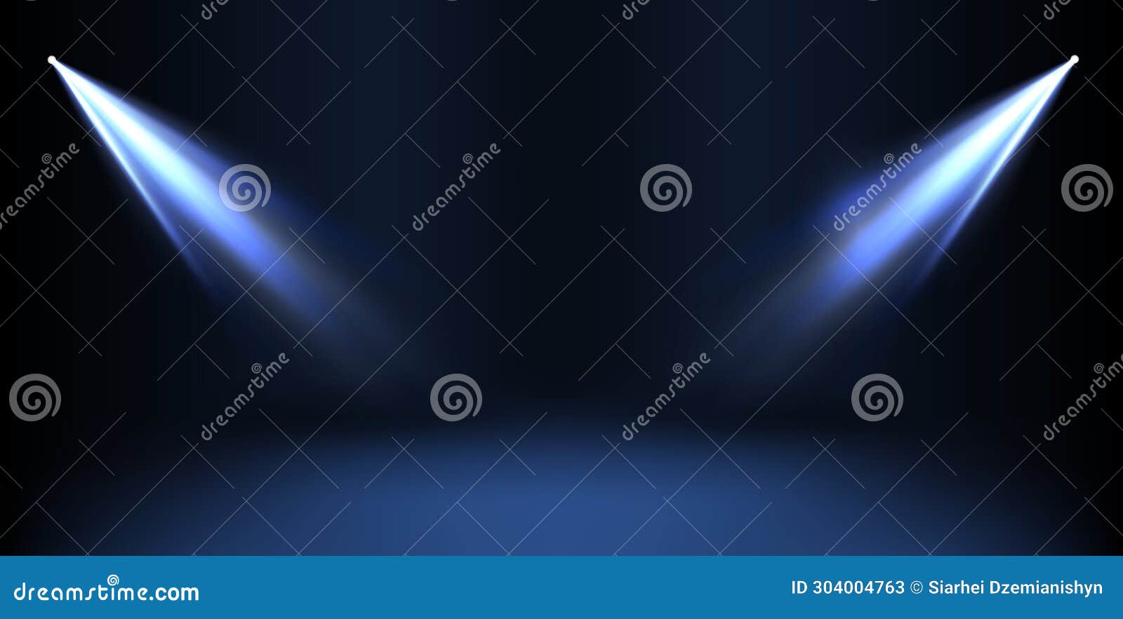 Dramatic Spotlights Illuminating a Dark Stage, Creating a Focused ...
