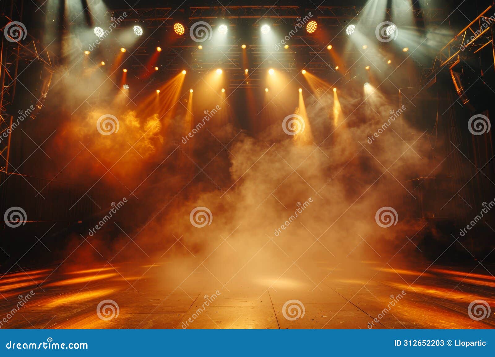 Dramatic Stage Lighting: Prelude To a Spectacular Show Stock ...